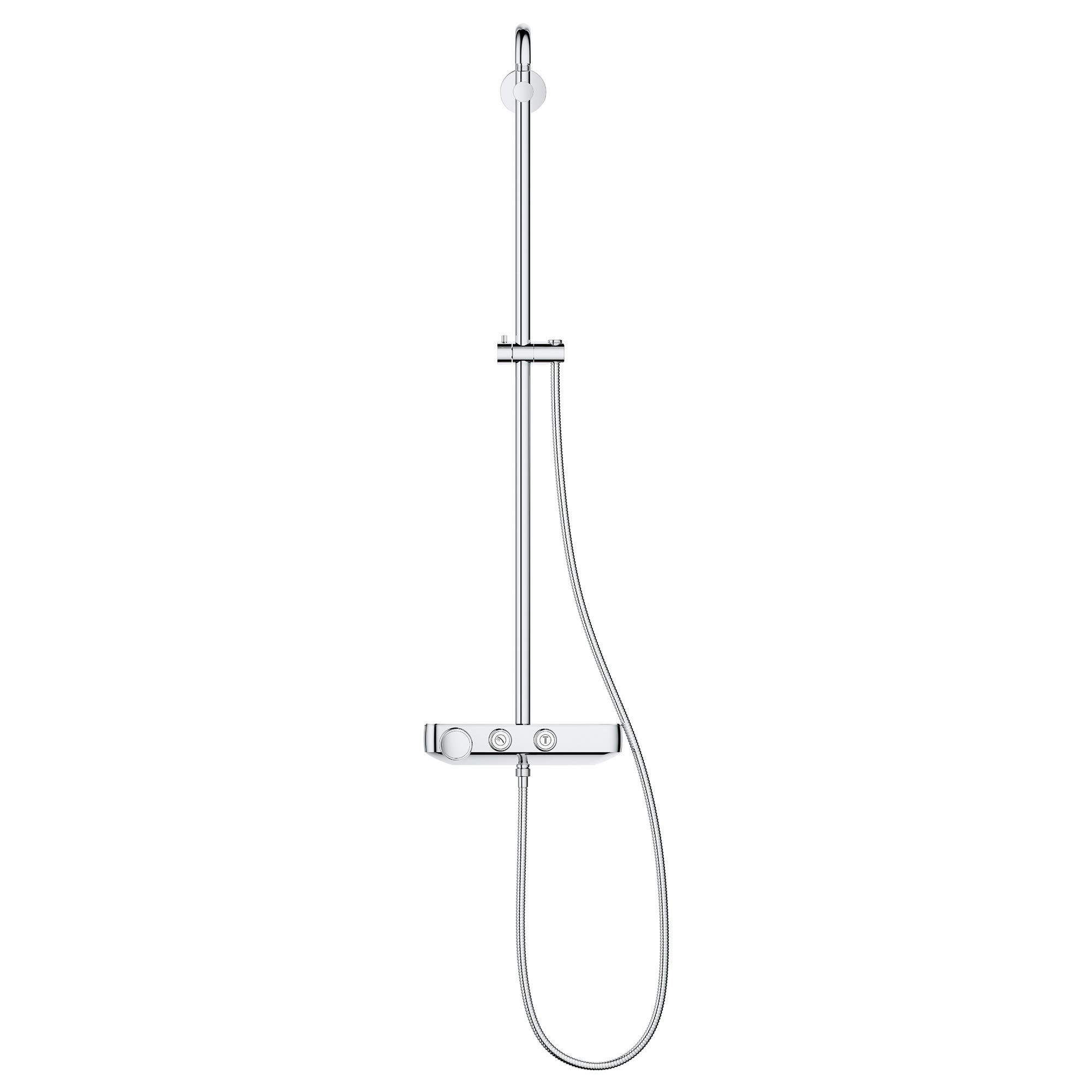 GROHE 26511000 Euphoria SmartControl Mono Shower System with Thermostat for Wall Mount, Starlight Chrome