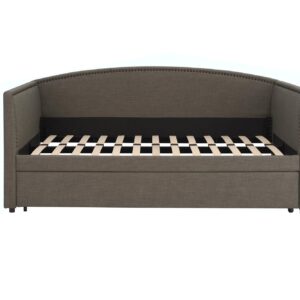 DHP Clara Linen Twin, Grey Daybed, Gray