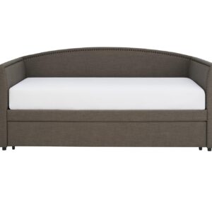 DHP Clara Linen Twin, Grey Daybed, Gray