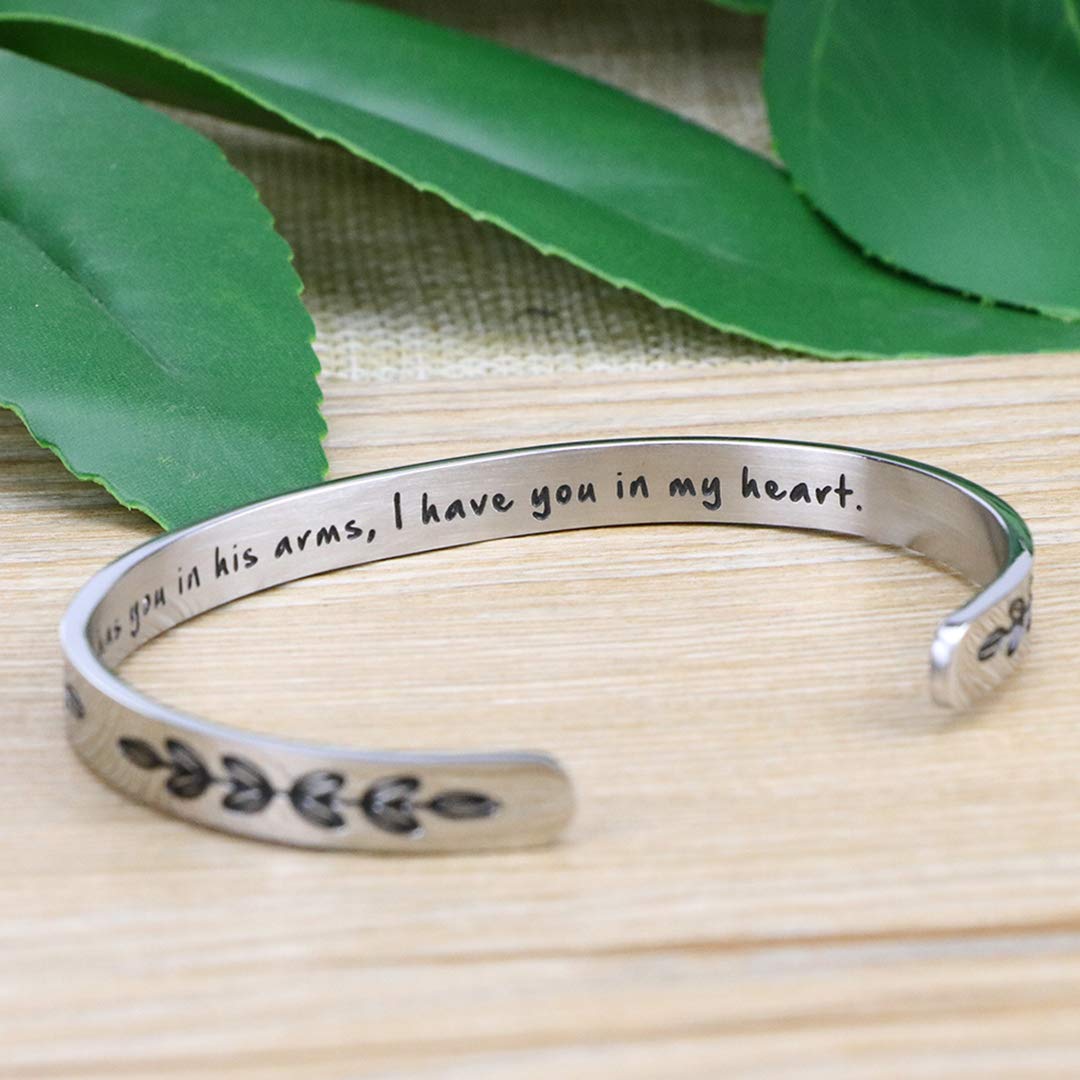 Remembrance Gifts God Has You In His Arms I Have You In My Heart Loss Memorial Bracelets