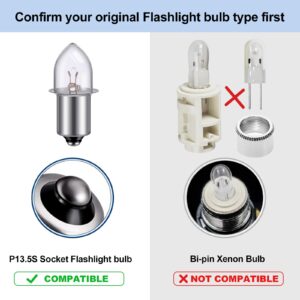 TRLIFE Maglite LED Bulbs DC 3V, Maglite Replacement Bulbs for Only 2 Cells C&D Maglite Flashlights, 3W LED Flashlight Bulb Replacement Part Maglite Bulb(1 Pack)