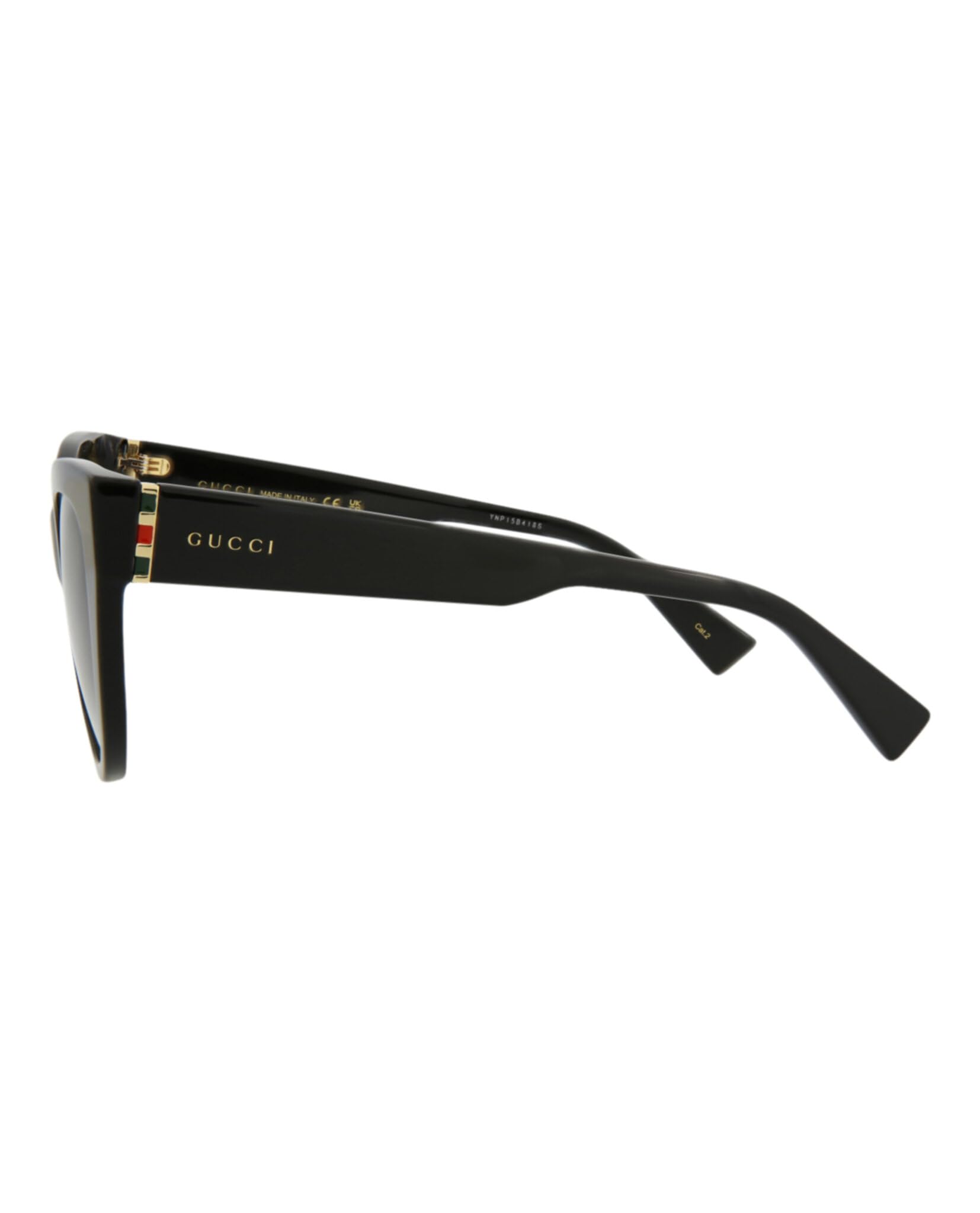 Gucci Cat Eye Sunglasses Black Gold Grey Luxury Eyewear Made In Italy Acetate Frame Designer Fashion for Everyday Luxury