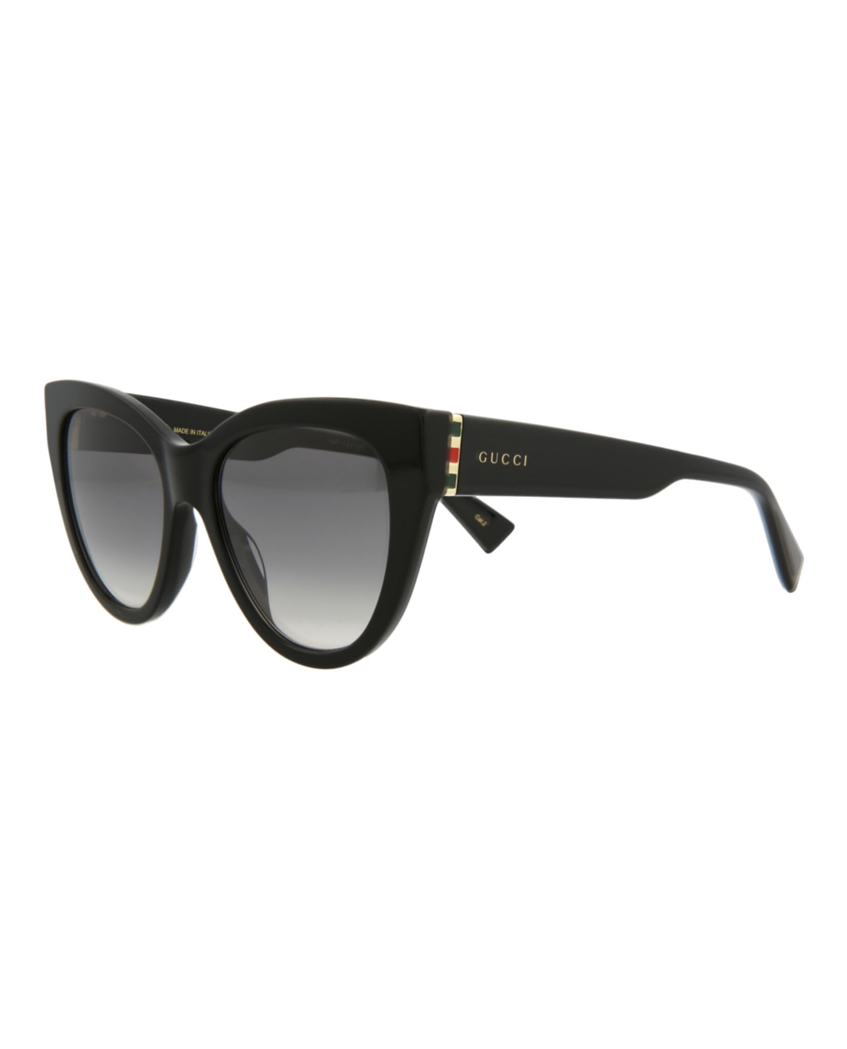 Gucci Cat Eye Sunglasses Black Gold Grey Luxury Eyewear Made In Italy Acetate Frame Designer Fashion for Everyday Luxury