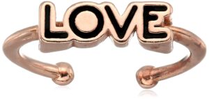 alex and ani women's love adjustable ring, 14kt rose gold plated