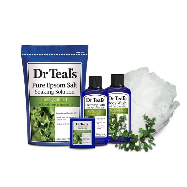 Dr. Teal's Epsom Salt Eucalyptus & Spearmint Regimen Set with Reusable Container