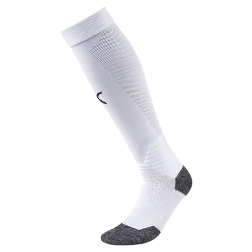 PUMA mens Team Liga Socks, White/Black, 10 12 US