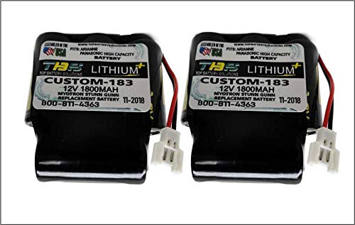 2PC Arianne MYOTRON Pulse Wave Checkmate Stun Gun CUSTOM-183 Replacement Battery