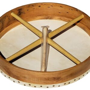 DEURA NATURAL BODHRAN DRUM Irish Celtic 18 Inch Free CASE and Tipper