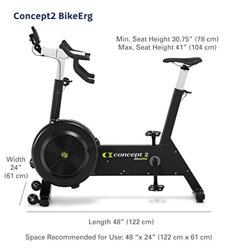 Concept2 BikeErg 2900 Stationary Exercise Bike | PM5 Monitor, Adjustable Air Resistance for Exercise, Conditioning and Strength Training | Commercial and Home Use