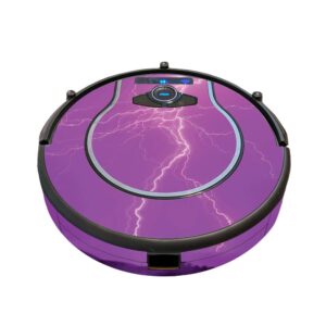 mightyskins skin compatible with shark ion robot 750 vacuum - purple lightning | protective, durable, and unique vinyl decal wrap cover | easy to apply, remove, and change styles | made in the usa