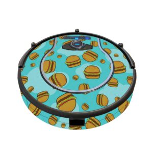 mightyskins skin compatible with shark ion robot 750 vacuum - burger heaven | protective, durable, and unique vinyl decal wrap cover | easy to apply, remove, and change styles | made in the usa