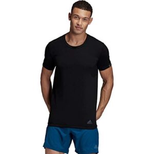 adidas men's rise up n run running tee, black, small