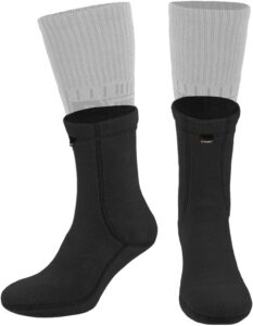 281z hiking warm 6 inch liners boot socks - military tactical outdoor sport - polartec fleece winter socks (medium, black)