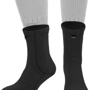 281Z Hiking Warm 6 inch Liners Boot Socks - Military Tactical Outdoor Sport - Polartec Fleece Winter Socks (Medium, Black)