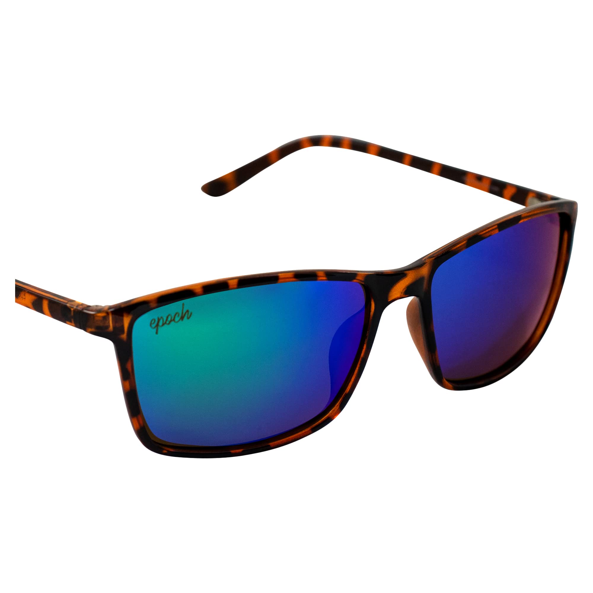 Epoch Eyewear Murphy Golf Sport Sunglasses 2 Pair Tortoise w/Polarized Green Mirror & Black w/Polarized Blue Mirror Lens