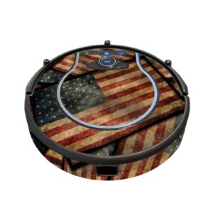 mightyskins skin compatible with shark ion robot 750 vacuum minimal coverage - vintage american | protective, durable, and unique vinyl decal wrap cover | easy to apply, remove | made in the usa