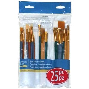 artist's loft 25 piece super value brush pack