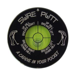 sure putt - golf putting aid & green reader - black