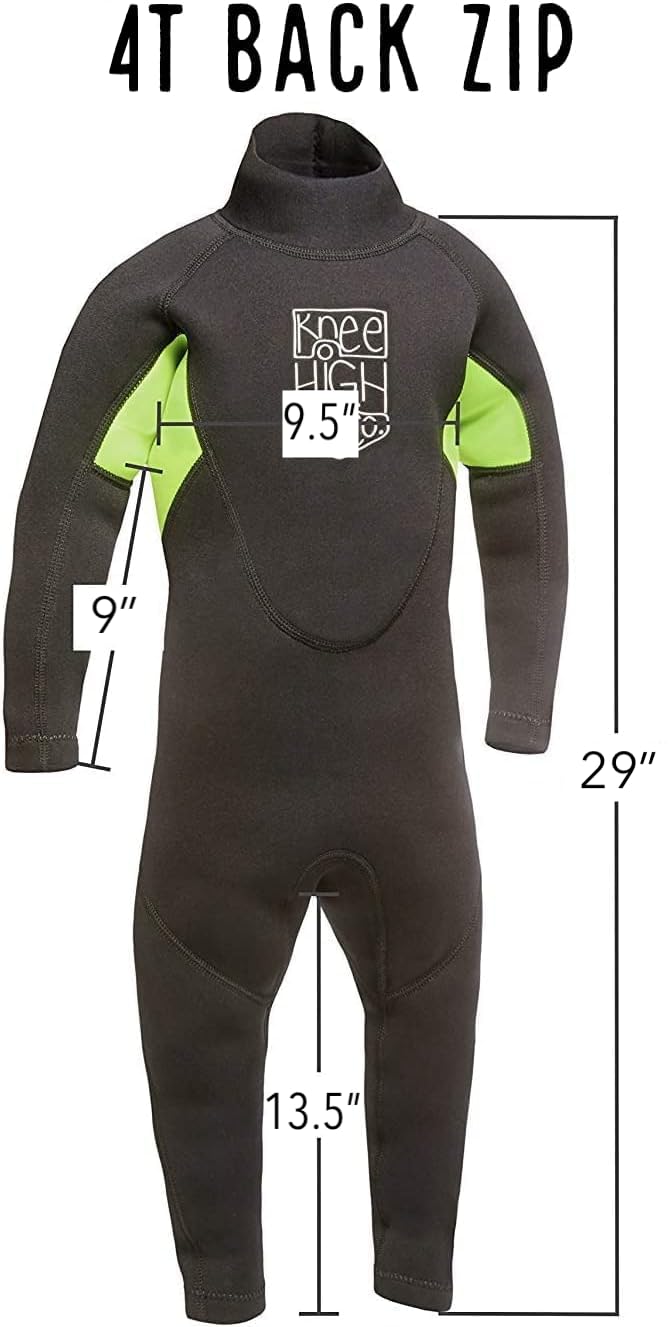 Knee High Surf Co. Kids Wetsuit Full Suit for Infant Toddler and Baby (Small-3mm)