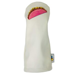 pink taco sunfish leather driver golf headcover