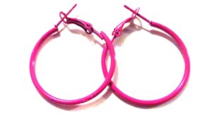 color hoop earrings very small thin hoop earrings 1 inch hot pink hoop earrings