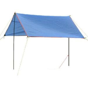 2Pcs 4 Section Tarp Shelter Canopy Tent Awning Support Rod Porch Iron Pole