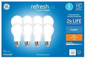 ge refresh 40-watt eq daylight dimmable light bulbs (8-pack)