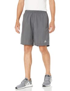 adidas men’s run it short, grey, medium