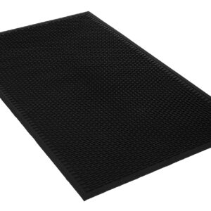 Portico Systems Safe Tread 3 x 5 Black Rubber Outdoor Scraper mat. Ideal for Any Heavily trafficked Entrance Way. Keep The Dirt and Debris Outside and Your interiors Clean.