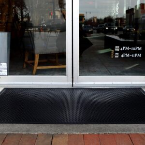 Portico Systems Safe Tread 3 x 5 Black Rubber Outdoor Scraper mat. Ideal for Any Heavily trafficked Entrance Way. Keep The Dirt and Debris Outside and Your interiors Clean.