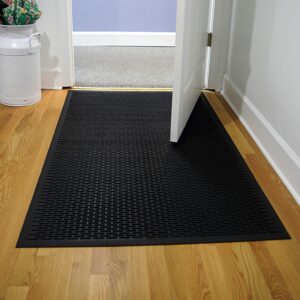 Portico Systems Safe Tread 3 x 5 Black Rubber Outdoor Scraper mat. Ideal for Any Heavily trafficked Entrance Way. Keep The Dirt and Debris Outside and Your interiors Clean.