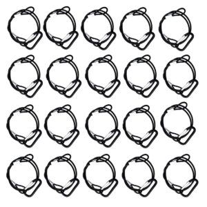 bayyee 25.5" stainless steel stage light safety cable security wire for par light moving head light heavy duty lamps (20pcs black)