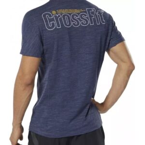 Reebok Crossfit Marble Melange Cf Tee, Heritage Navy, Large