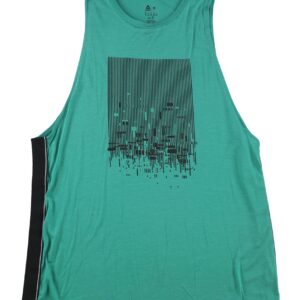 Reebok Graphic Muscle Tank, Emerald, Medium