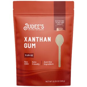 judee’s xanthan gum 11.25 oz - 100% non-gmo, keto-friendly - gluten-free and nut-free - gluten-free baking essential - great for keto syrups, sauces, and thickening