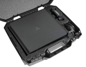 case club case fits playstation 4 / ps4 slim in pre-cut carry case