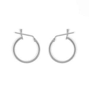 boma jewelry sterling silver classic snap down closure tube hoop earrings (.5 inch hoop)