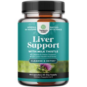 liver cleanse detox & repair formula - herbal liver support supplement with milk thistle turmeric dandelion root & artichoke extract for liver health - silymarin milk thistle liver detox capsules 90ct