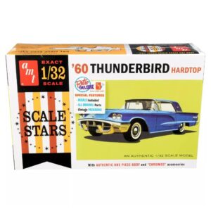 amt 1960 ford thunderbird hardtop - highly detailed 1:32 scale plastic kit