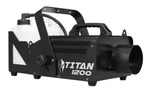 froggy's fog titan 1200 fog machine, high output indoor fogger machine with 20,000 cfm and low fluid sensor