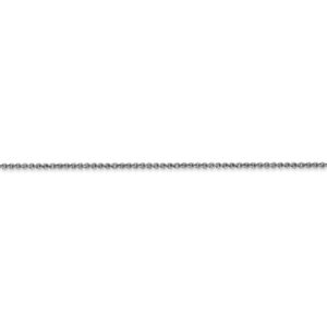 FB Jewels 18k Leslie's White Gold 1.15mm Solid Diamond-cut Cable Chain Necklace