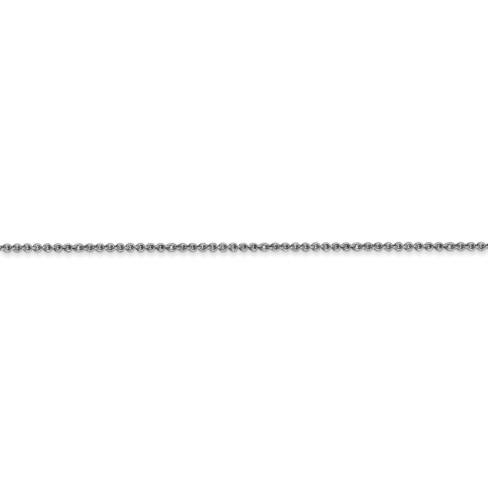 FB Jewels 18k Leslie's White Gold 1.15mm Solid Diamond-cut Cable Chain Necklace