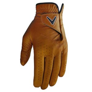 callaway golf opti color glove (worn on left hand, standard, large, tan)