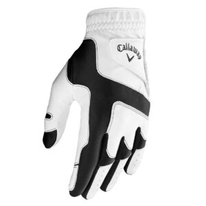 callaway golf opti fit seamless universal fit golf glove, men's, worn on right hand , white