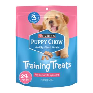 purina puppy chow training treats, healthy start salmon treats - 24 oz. pouch