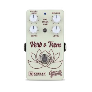 keeley eddie heinzelman verb o trem reverb and tremolo pedal, off-white (kvot)