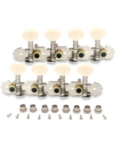 metallor guitar machine heads tuning pegs tuning keys for mandolin banjo and 8 string guitars instruments double hole chrome plating 4l 4r.