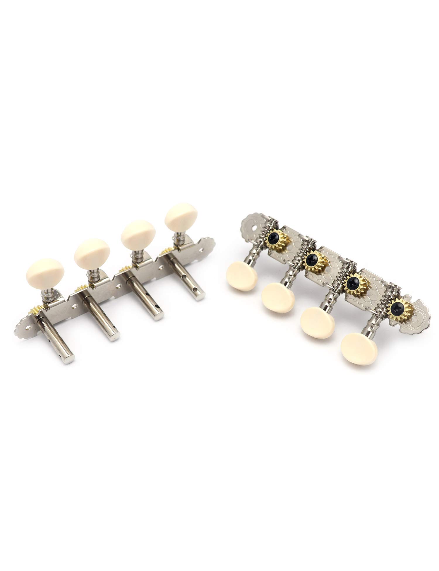 Metallor Guitar Machine Heads Tuning Pegs Tuning Keys for Mandolin Banjo and 8 String Guitars Instruments Double Hole Chrome Plating 4L 4R.