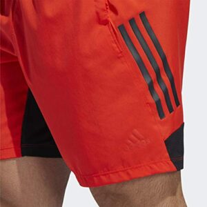 adidas 4KRFT Tech Woven 3-Stripes Shorts Men's, Red, Size 2XL