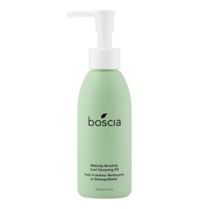 boscia makeup-breakup cool cleansing oil - vegan & cruelty-free - oil-based face cleanser makeup remover - for dry, normal, combination & oily skin types - with rose hip & vitamin e - 150 ml